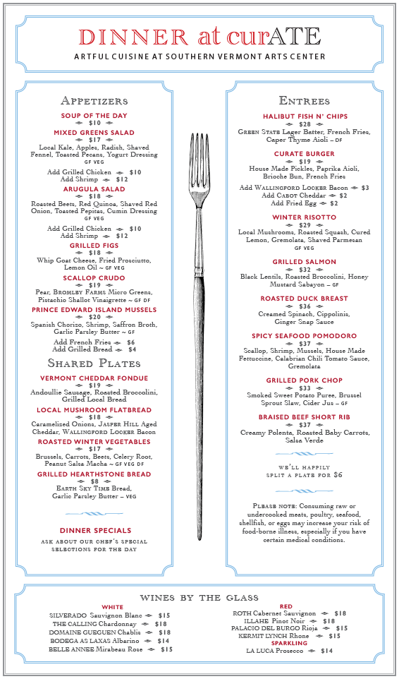 curATE café at the Southern Vermont Arts Center